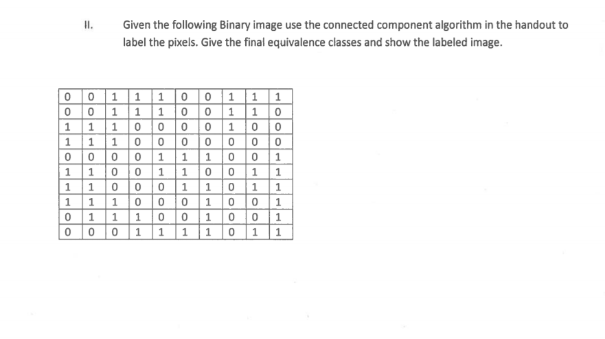 Solved CHAPTER 2. BINARY IMAGE PROCESSING orithm 2.1 | Chegg.com