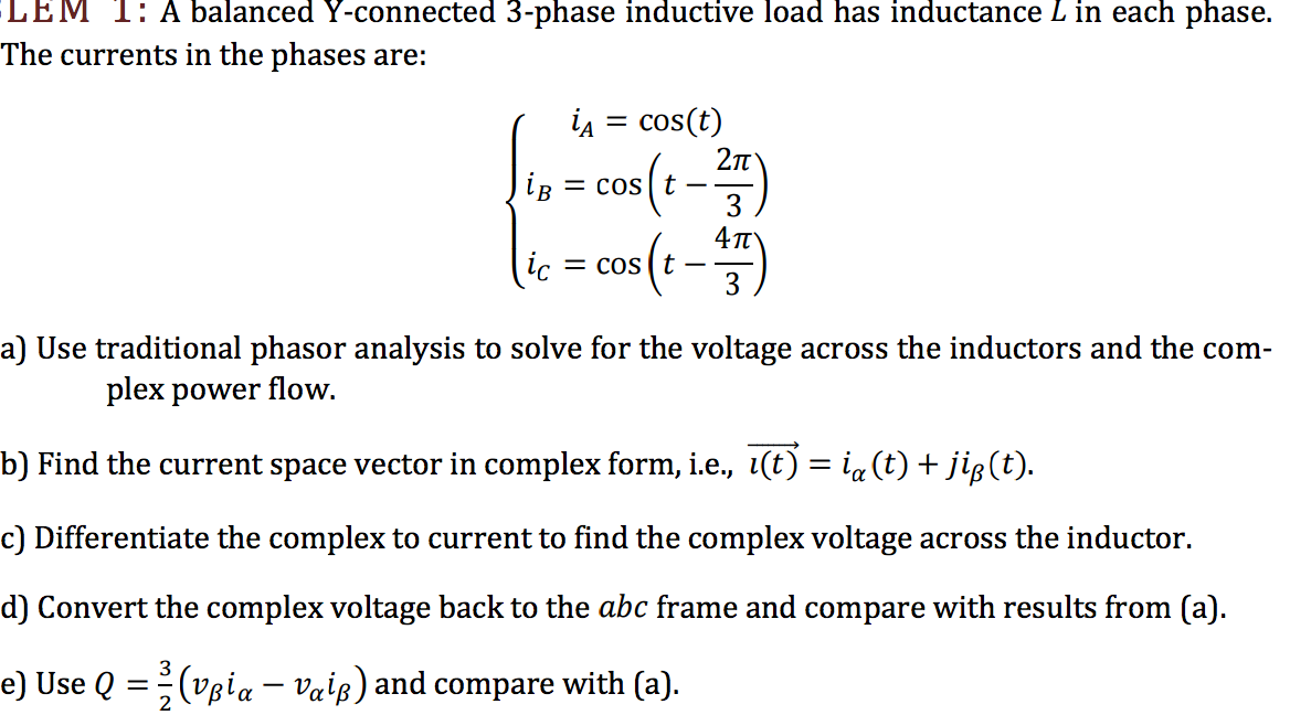 Solved A balanced Y-connected 3-phase inductive load has | Chegg.com
