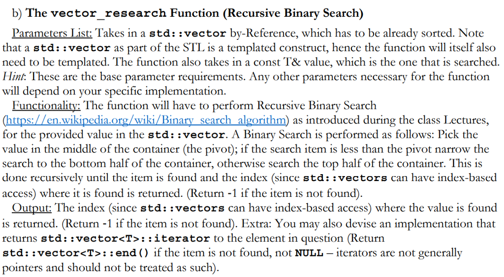 Solved Help me write a functon recursive vector_resort and | Chegg.com