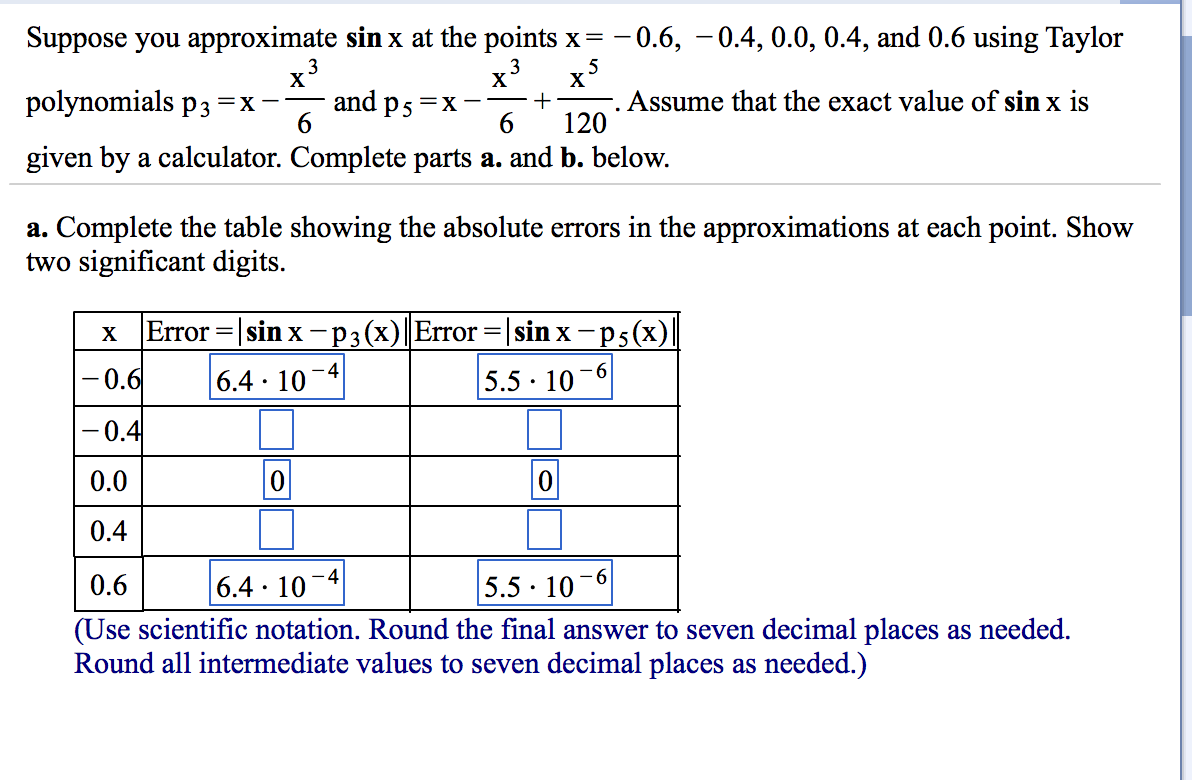 Solved Suppose you approximate sin ? at the points ? = - | Chegg.com