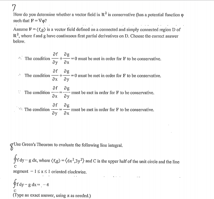 Solved How do you determine whether a vector field in R^2 is | Chegg.com
