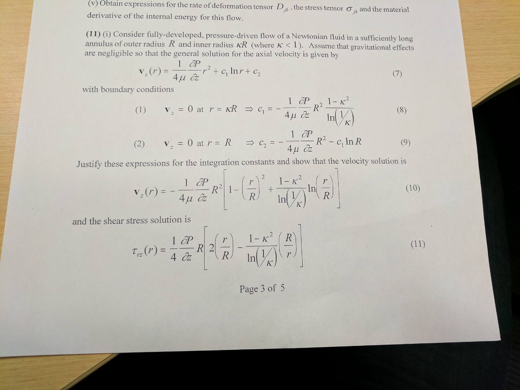 Solved Obtain expressions for the rate of deformation tensor | Chegg.com