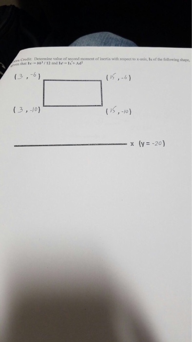 Solved Determine value of second moment of inertia with | Chegg.com