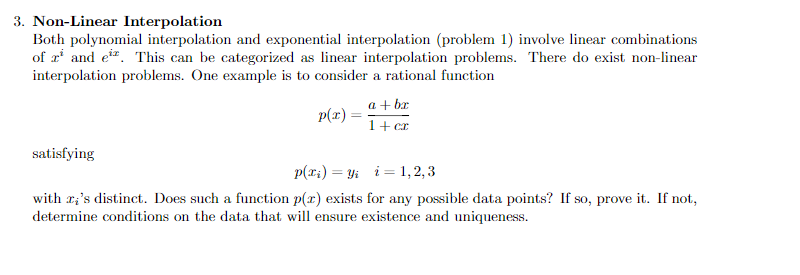 Solved Both Polynomial Interpolation And Exponential 