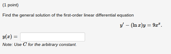 Solved Find the general solution of the first-order linear | Chegg.com
