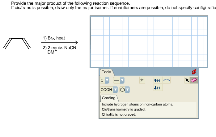Solved Provide the major product of the following reaction | Chegg.com