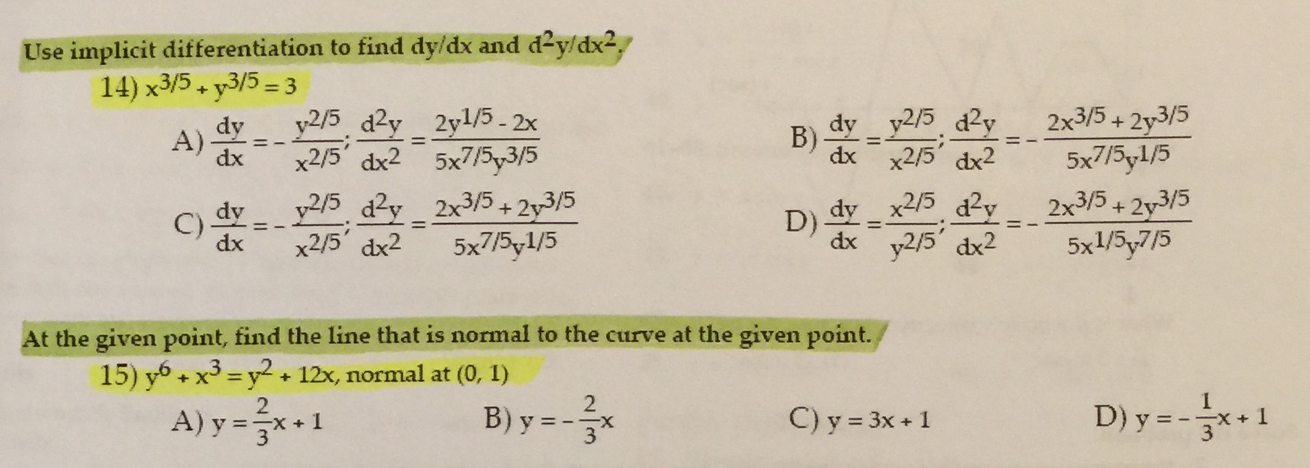 Solved Use implicit differentiation to find dy/dx and d dx2, | Chegg.com