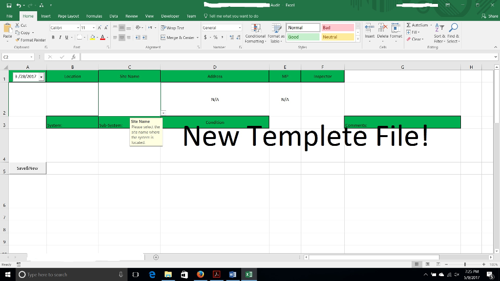 Solved I'm creating an excel template that will be used to | Chegg.com