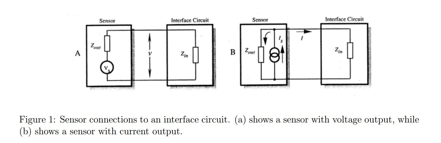 Solved Sensor connections to an interface circuit, shows a | Chegg.com