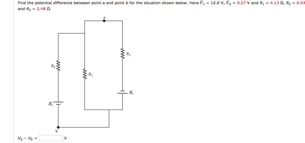 Solved Find the potential difference between point a and | Chegg.com