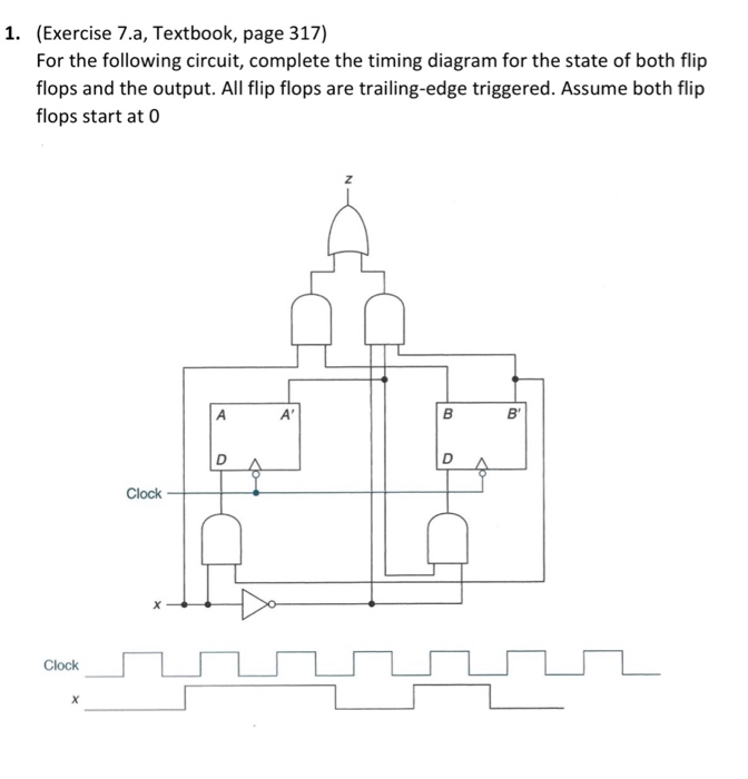 Solved: For The Following Circuit, Complete The Timing Dia... | Chegg.com