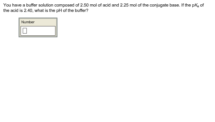 Solved You have a buffer solution composed of 2.50 mol of | Chegg.com