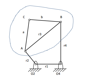 Pr. 1 Consider a crank-rocker four bar mechanism with | Chegg.com