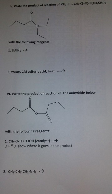 Solved Ill, write the product of reaction of butanoic acid, | Chegg.com