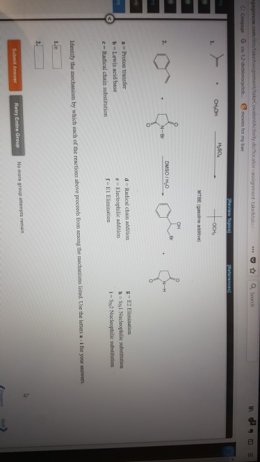 Solved 2. d Radical chain addition | Chegg.com