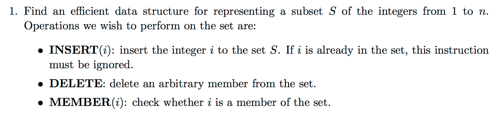 Solved Find an efficient data structure for representing a | Chegg.com