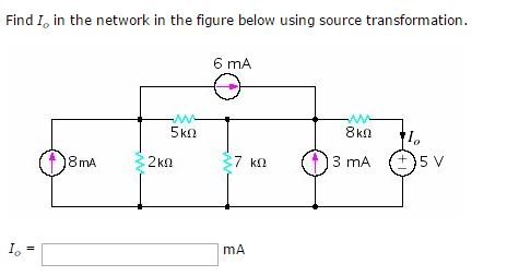 Solved Find I0 in the network in the figure below using | Chegg.com