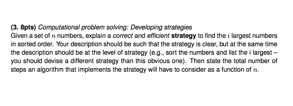 Solved (3. 8pts) Computational problem solving: Developing | Chegg.com