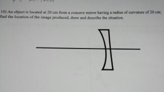 Solved An Object is located at 20cm from a concave mirror | Chegg.com