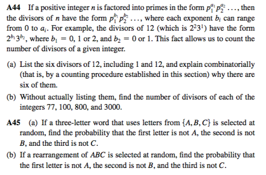 Solved A44 If a positive integer n is factored into primes | Chegg.com