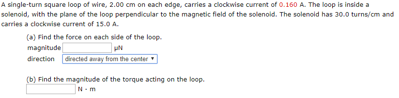 Solved A single-turn square loop of wire, 2.00 cm on each | Chegg.com