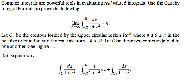 Figure 1: Contour Integral for Problem 4 (b) Using | Chegg.com