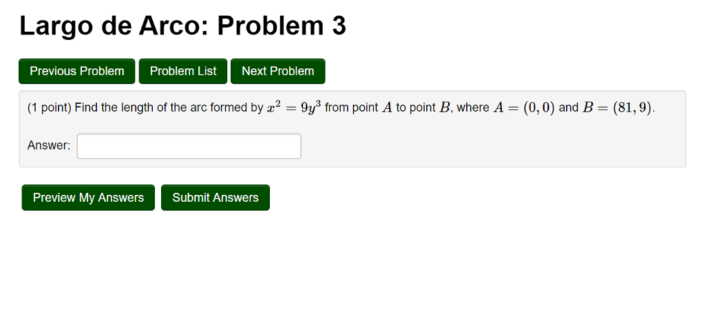 Solved Largo De Arco Problem3 Previous Problem Problem List