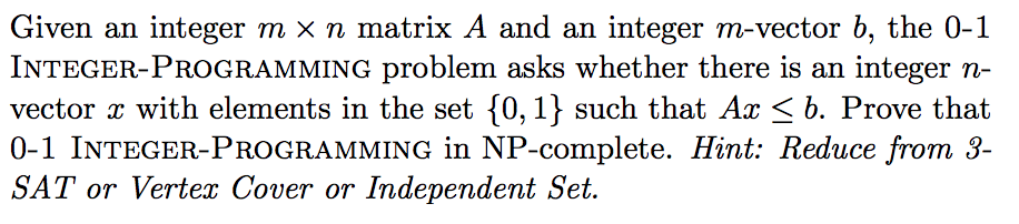 Solved Given an integer m × n matrix A and an integer | Chegg.com