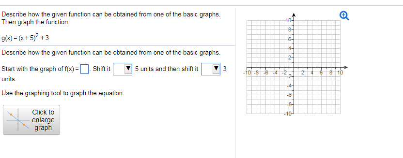 Solved Describe how the given function can be obtained from | Chegg.com