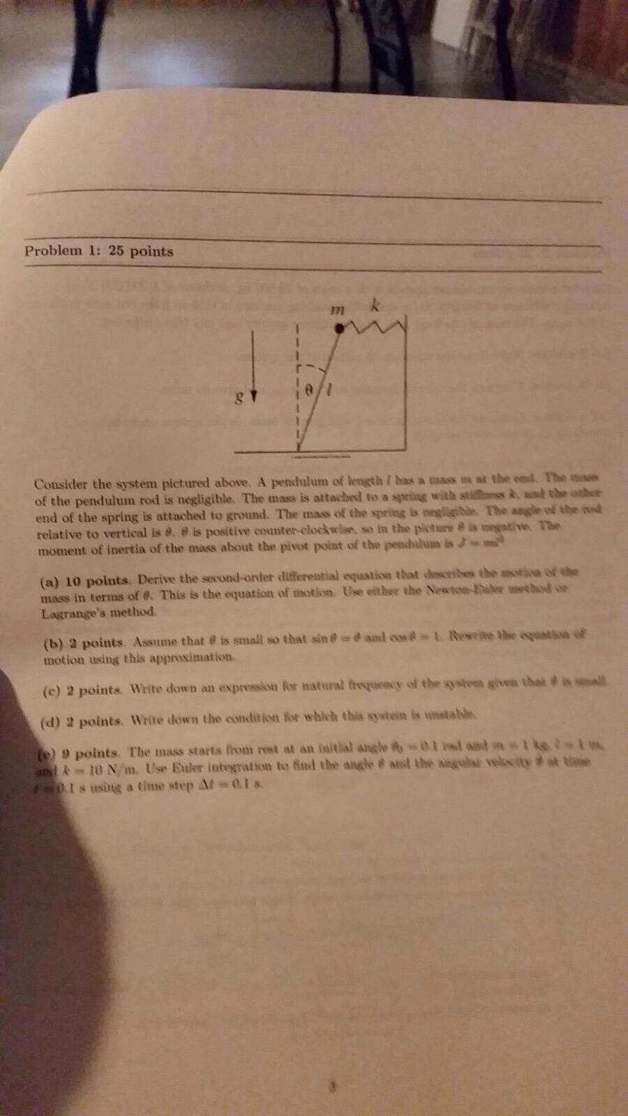 Consider the system pictured above. A pendulum of | Chegg.com Consider the system pictured above. A pendulum of | Chegg.com