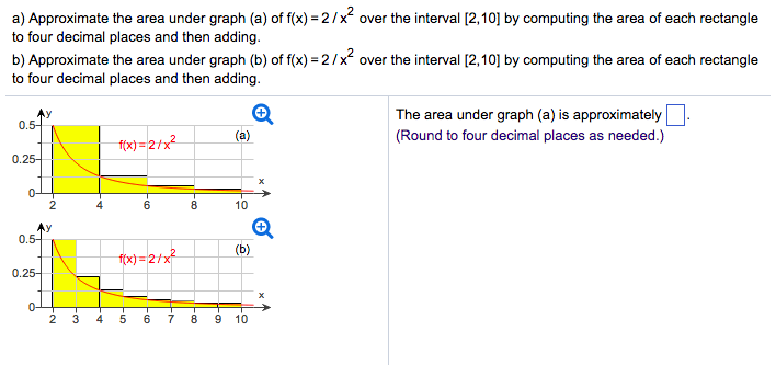 Solved a) Approximate the area under graph (a) of f(x) =21x2 | Chegg.com