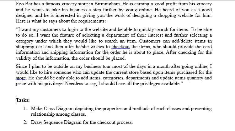 Solved This is an assignment in using Use Case Diagrams, CRC | Chegg.com