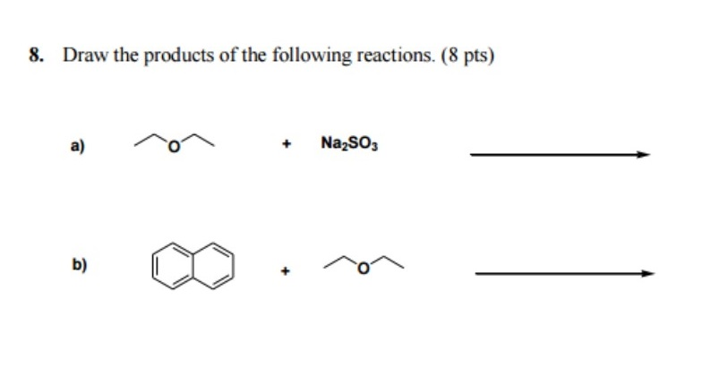Solved Draw the products of the following reactions. | Chegg.com