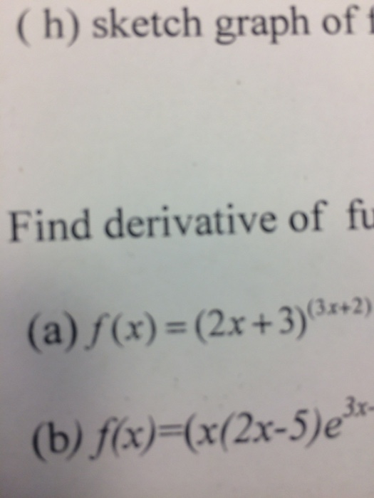 Solved Find Derivative Of F X 2x 3 3x 2 F X