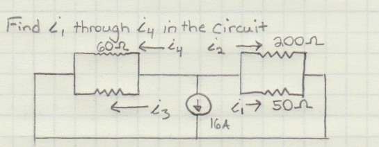 Solved Find i1 through i4 in the circuit | Chegg.com