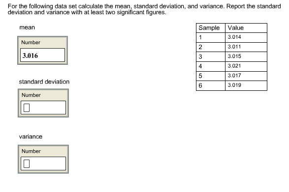 Solved For the following data set calculate the mean, | Chegg.com