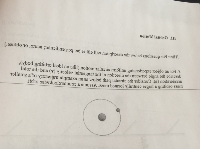 Solved For an object experiencing uniform circular motion | Chegg.com