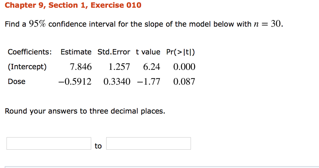 Solved Chapter 9, Section 1, Exercise 010 Find a 95% | Chegg.com