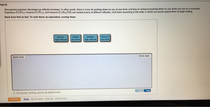 Solved Atmospheric pressure decreases as altitude increases. | Chegg.com