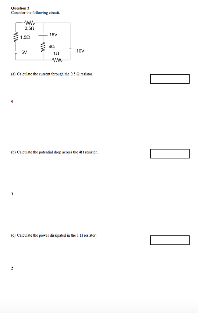 Solved Consider the following circuit. (a) Calculate the | Chegg.com