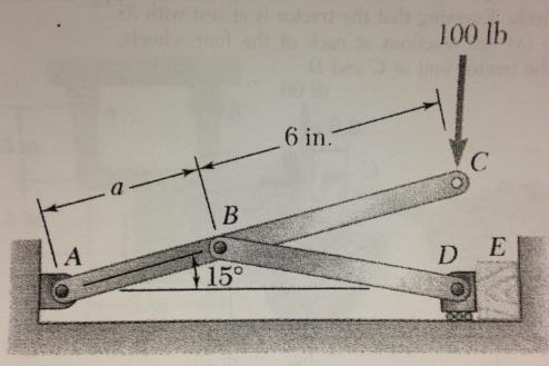 Solved A 100-lb force directed vertically downward is | Chegg.com