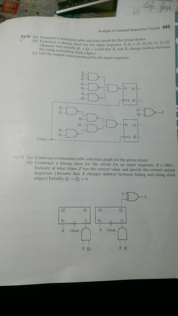 Construct a transition table and state graph for the | Chegg.com