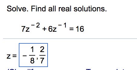 Solved Solve. Find all real solutions. 2 1 1 | Chegg.com