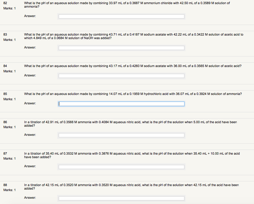 Solved What is the pH of an aqueous solution made by | Chegg.com