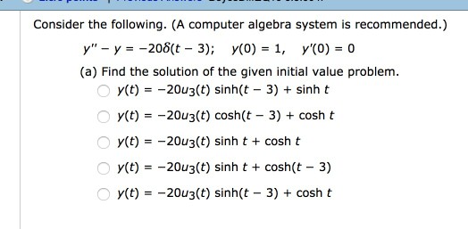Solved Consider the following. (A computer algebra system is | Chegg.com