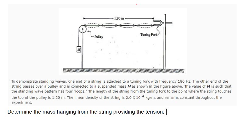 Solved To demonstrate standing waves, one end of a string is | Chegg.com