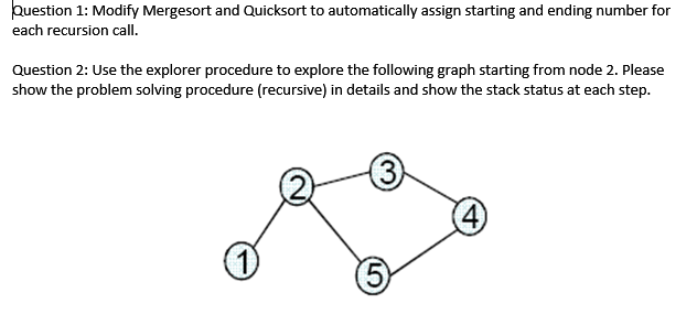 Solved odify the DFS algorithm for: 1. 2. Tell the number of | Chegg.com