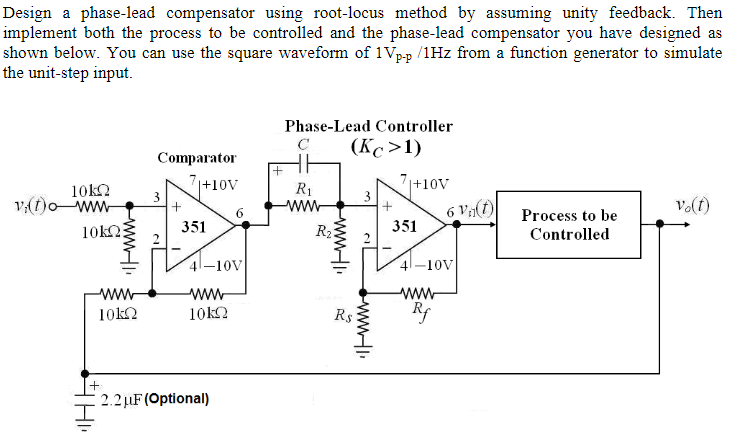 Design a phase-lead compensator using root-locus | Chegg.com