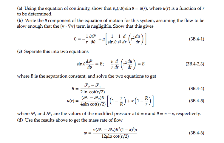 Solved 3B.4 Creeping flow between two concentric spheres. A | Chegg.com