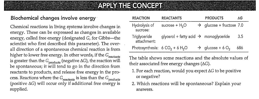 Solved Biochemical changes involve energy Chemical | Chegg.com